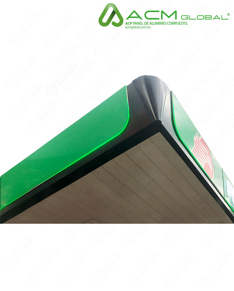 Diseñado para Faldon Pemex Panel de Aluminio ACM Global